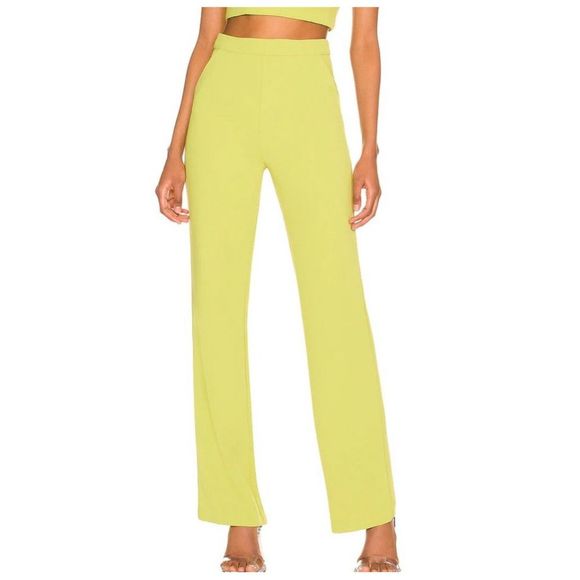 NBD | Pants & Jumpsuits | New Nbd Revolve Topaz Pant Kiwi Green Wide ...